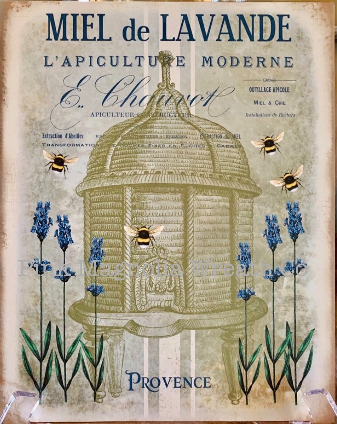 French Lavender Wreath Sign - Etsy