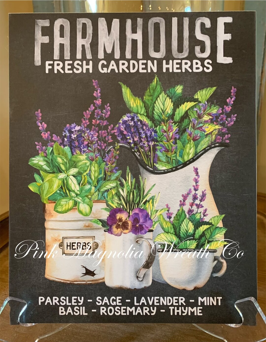Farmhouse Herb Sign - Etsy