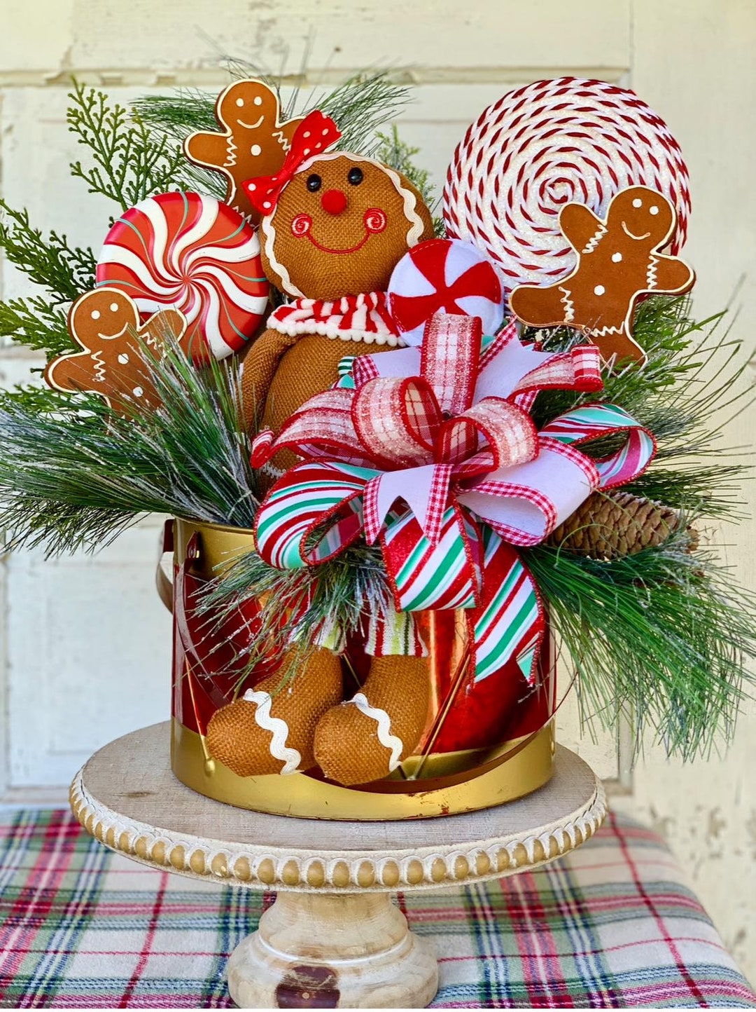 Christmas Gingerbread Centerpiece - Etsy
