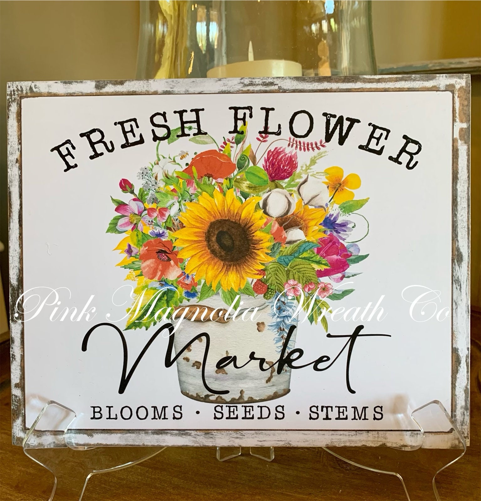 Flower market sign | Etsy