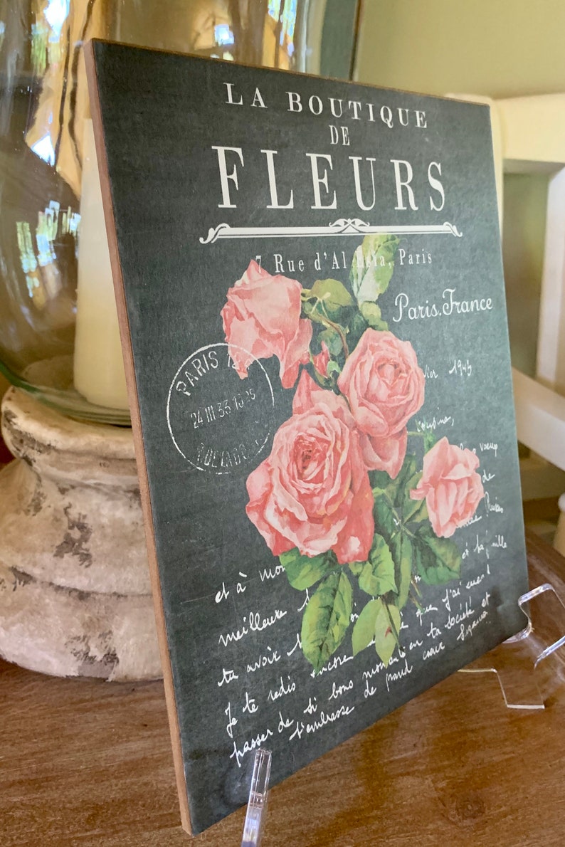 Rose wreath sign | Etsy