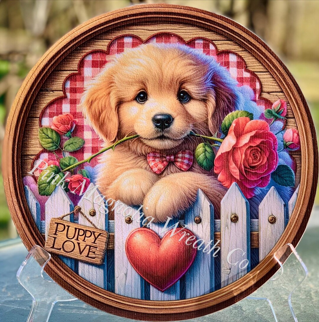 Puppy Love Valentines Day Sign - Etsy