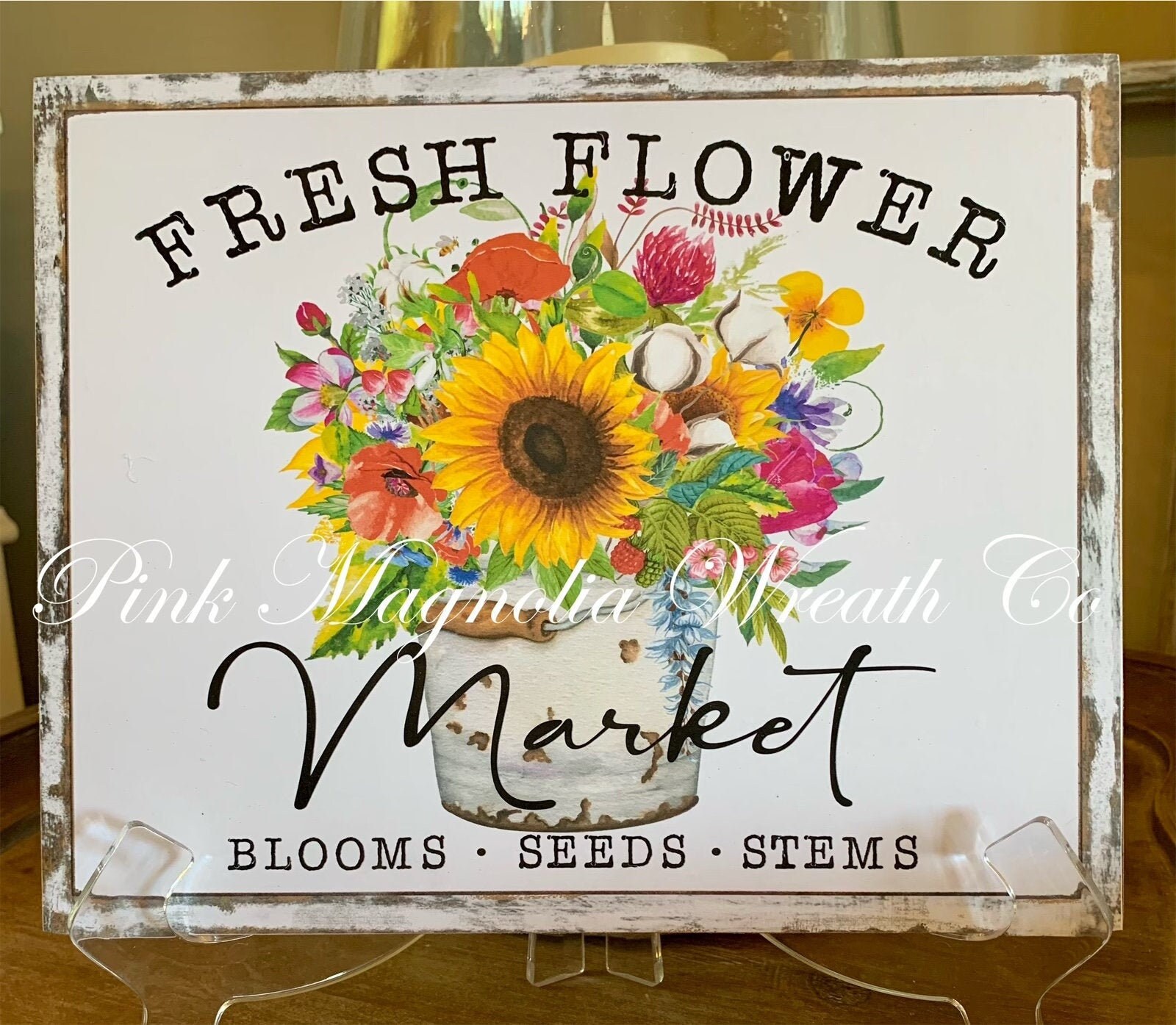 Flower market sign | Etsy