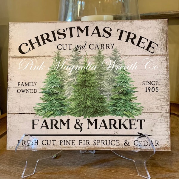 Christmas Trees Sign - Etsy