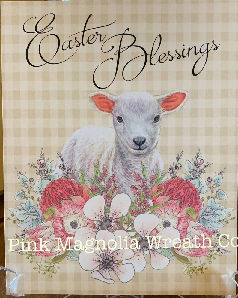 Easter Blessings Sign - Etsy