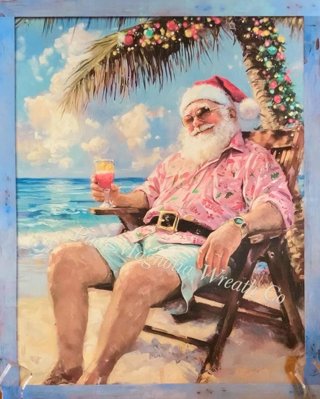 Beachy Santa Sign - Etsy