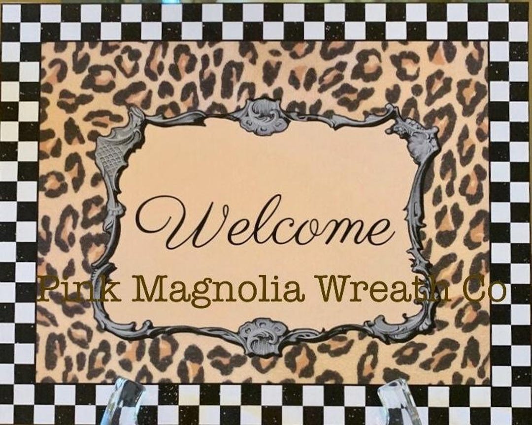 Leopard Welcome Sign - Etsy