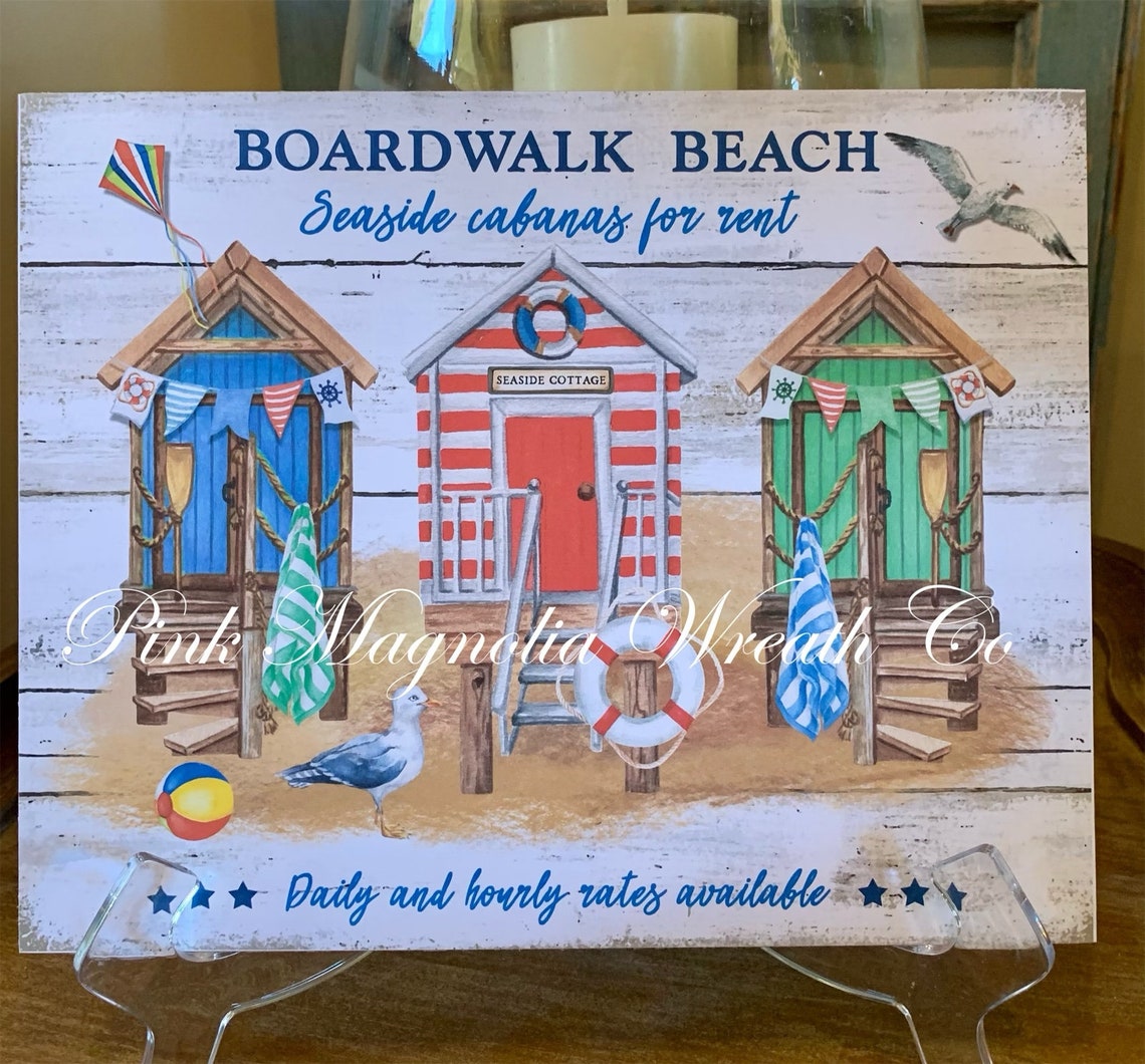 Cabana Beach Sign - Etsy