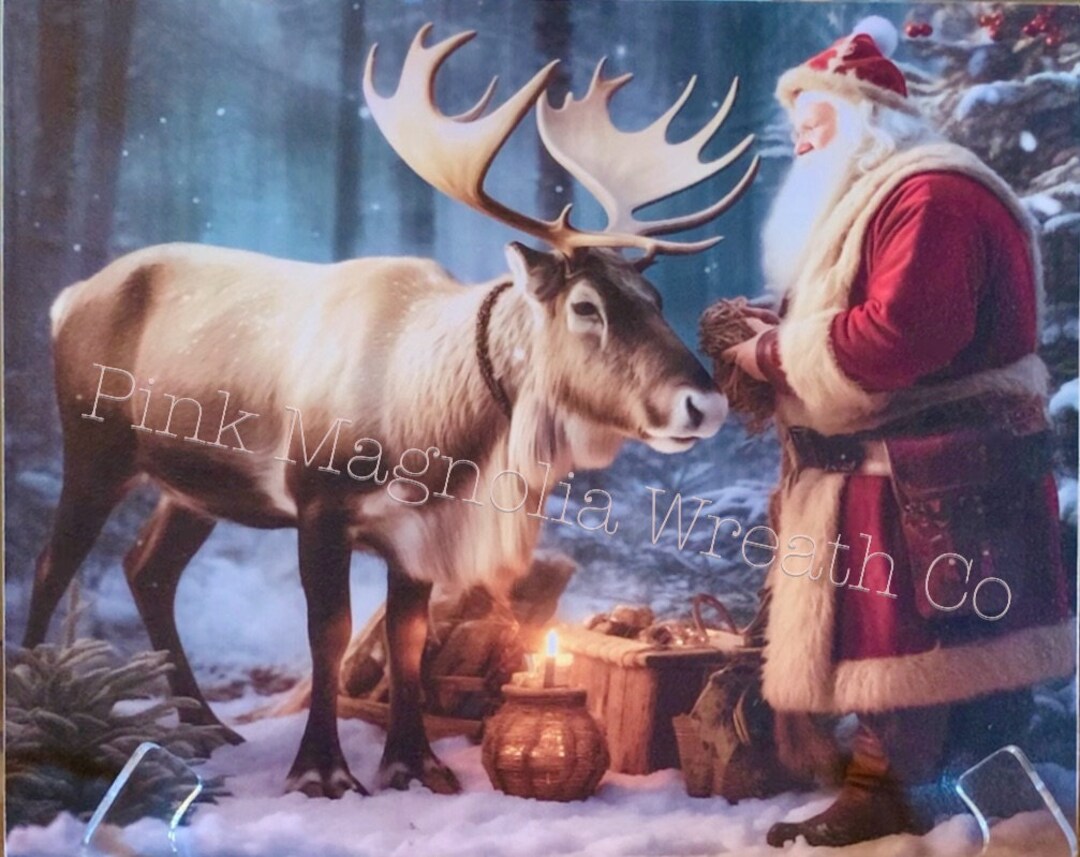 Santa Reindeer Sign - Etsy