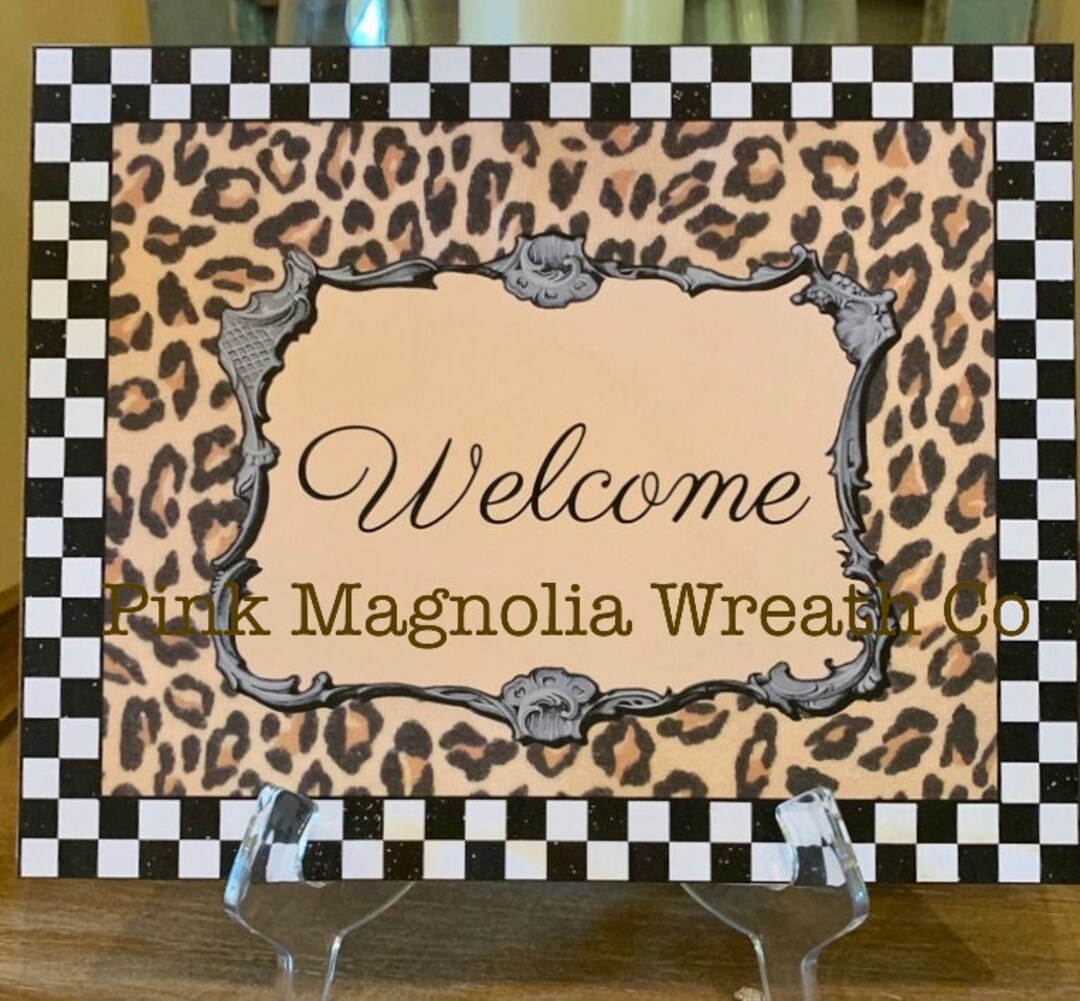 Leopard Welcome Sign - Etsy