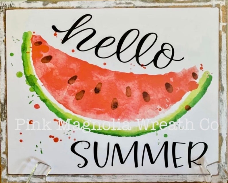 Hello Summer Wreath Sign - Etsy
