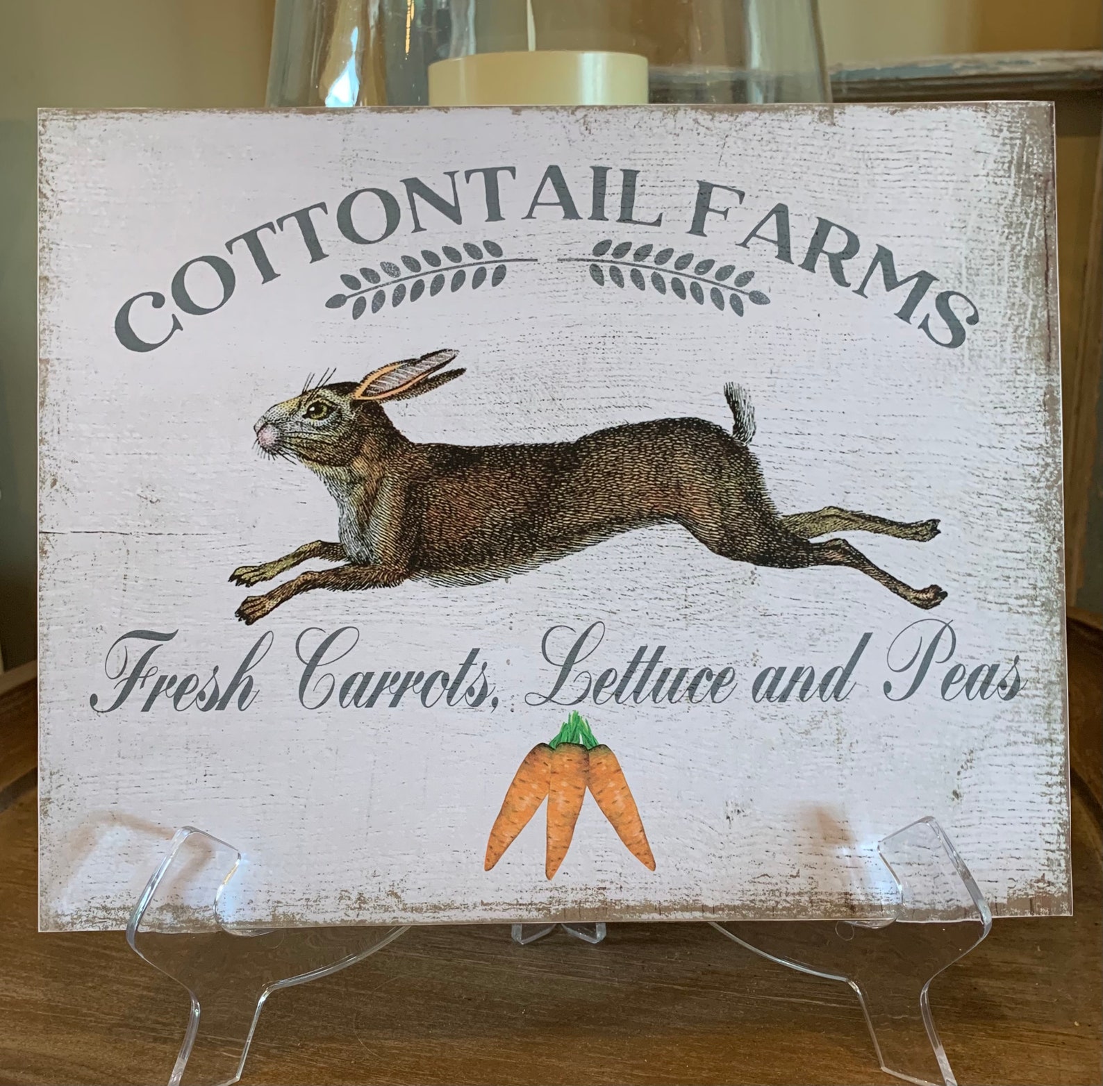 Easter rabbit sign | Etsy