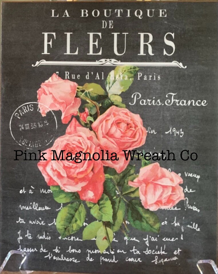 Rose Wreath Sign | Etsy