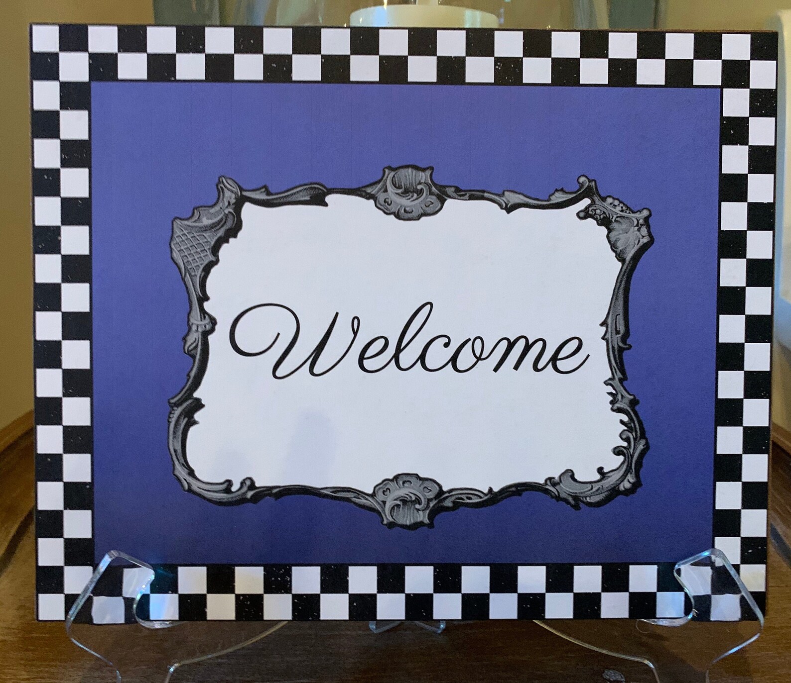 Purple Welcome Sign - Etsy