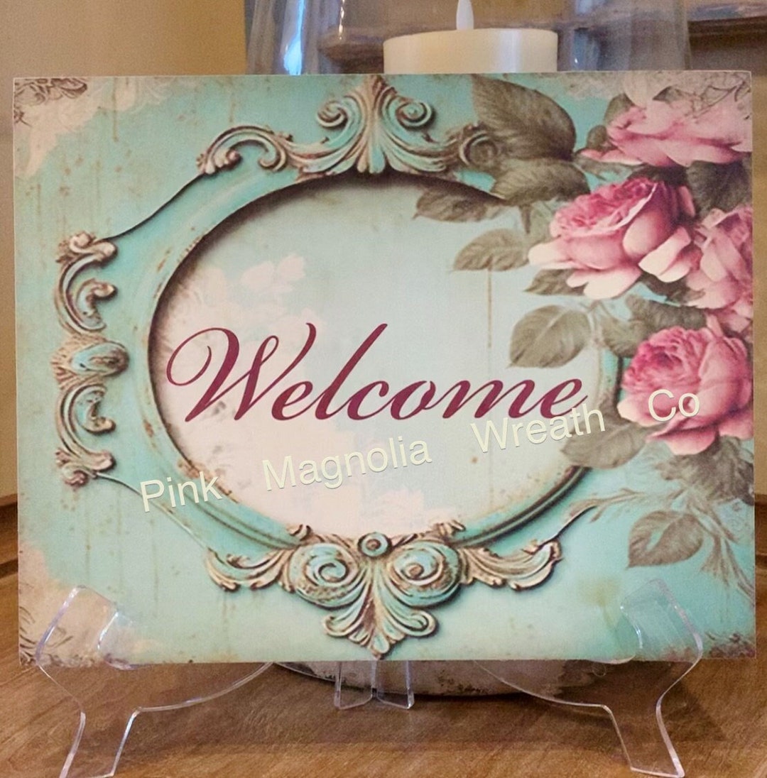 Welcome Wreath Sign - Etsy