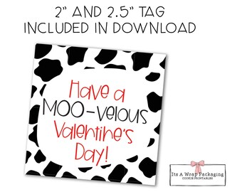 Cow Valentines Printable | Etsy