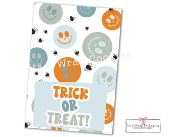 Printable Halloween Mini Cookie Card Trick or Treat Cookie - Etsy