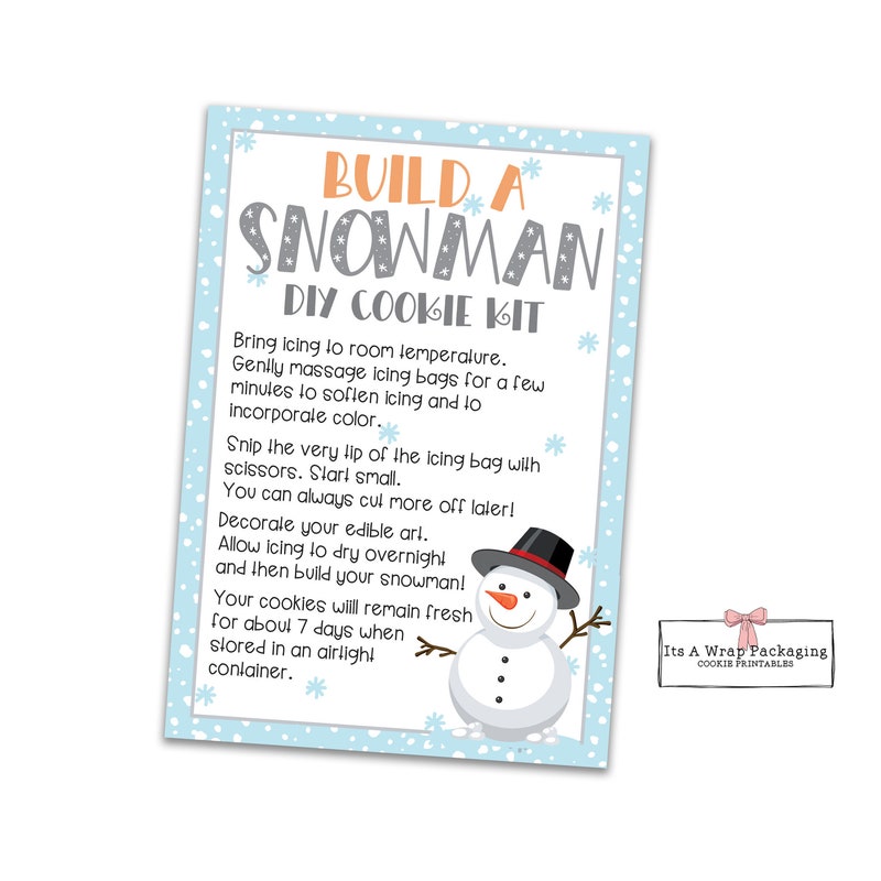 Snowman Card Kit - Etsy