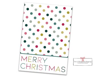 Happy Holidays Printable Mini Cookie Card 3.5 X 5 | Etsy