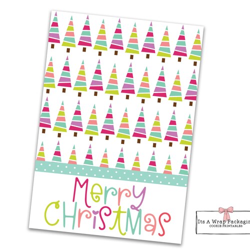 Christmas Printable Mini Cookie Card 3.5 X 5 - Etsy