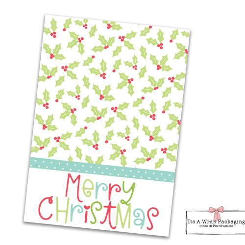 Christmas Printable Mini Cookie Card 3.5 X 5 - Etsy