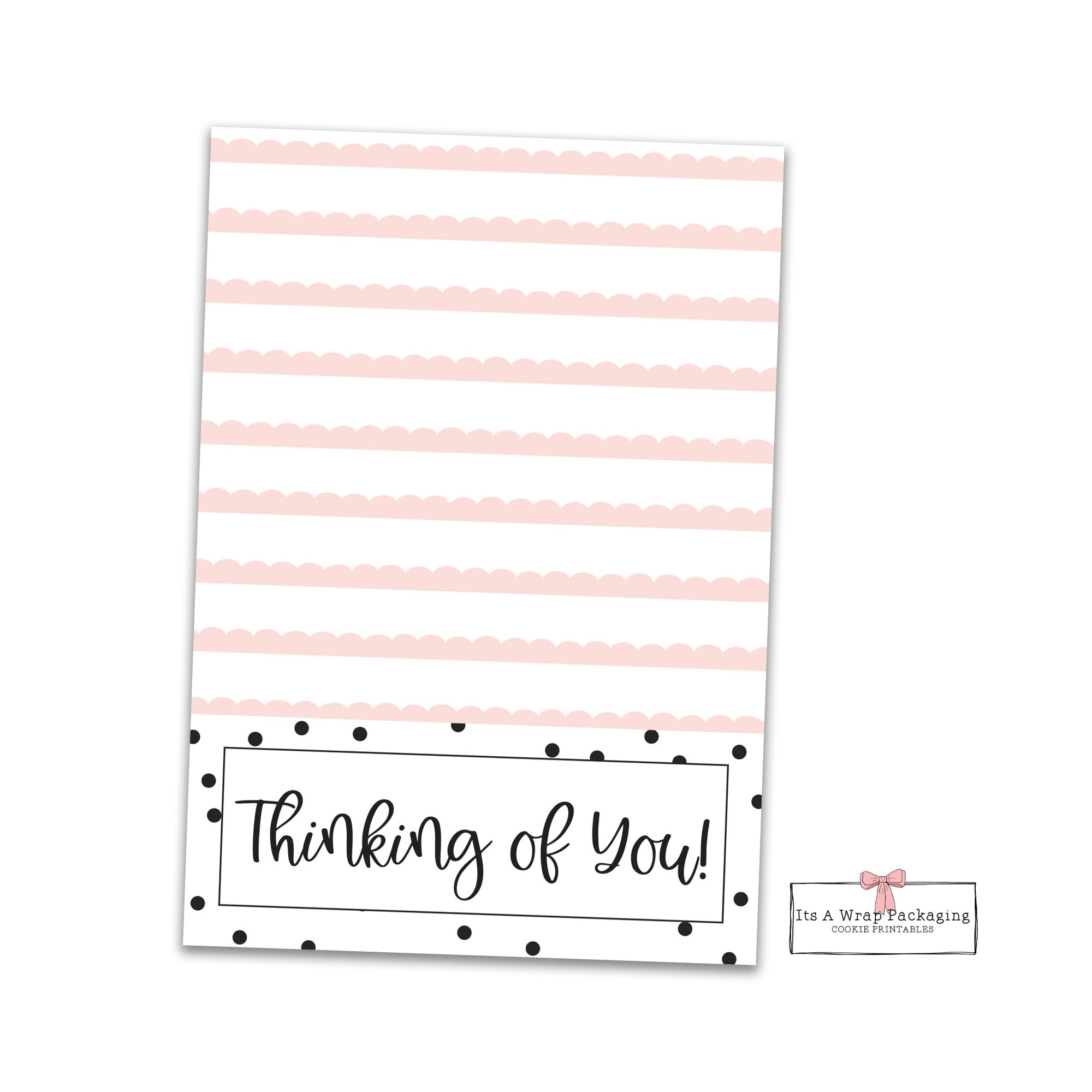 Thinking of You Printable Mini Cookie Card 3.5" X 5"- Quarantine ...
