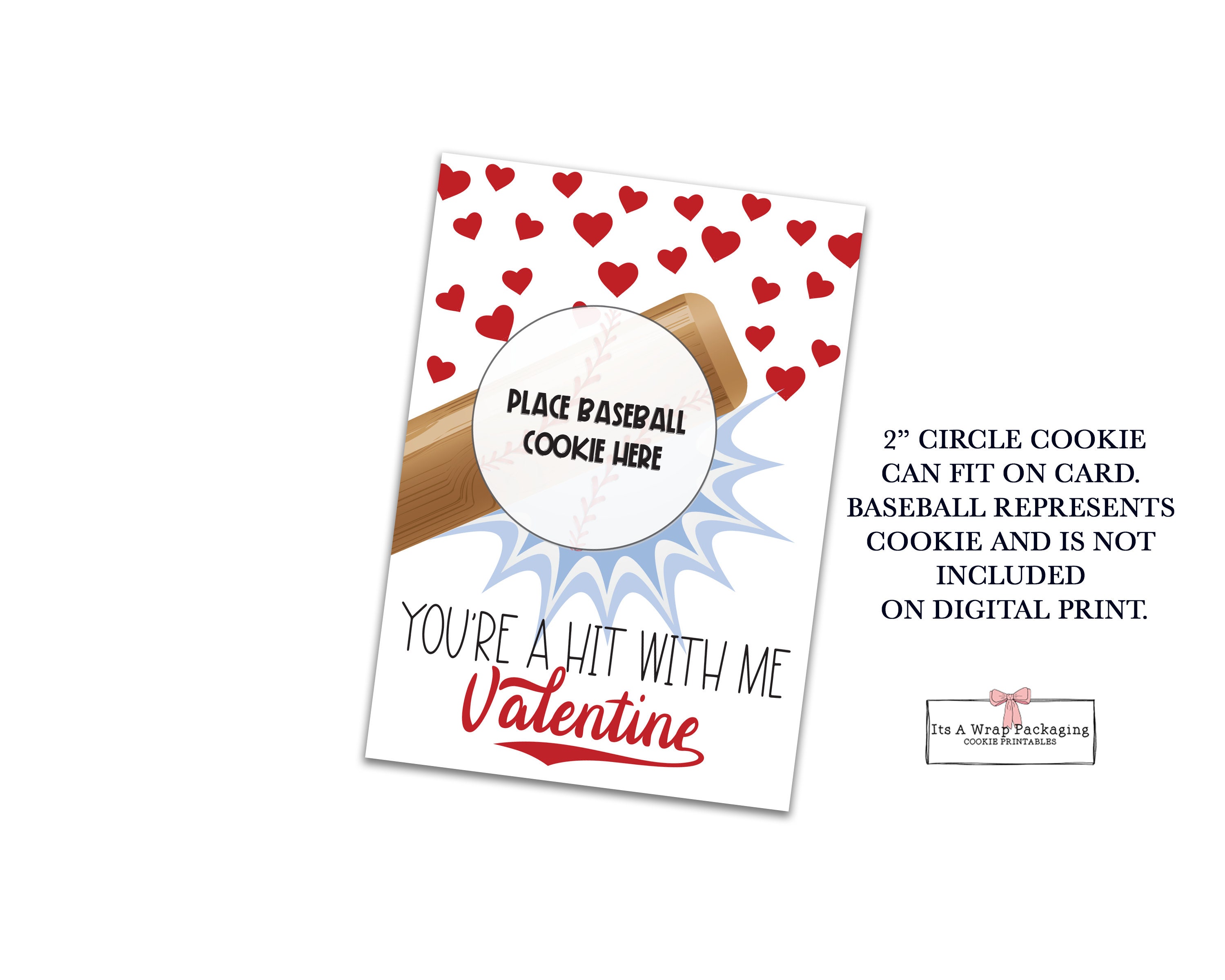 Valentines Printable Mini Cookie Card 3.5 X 5 - Etsy