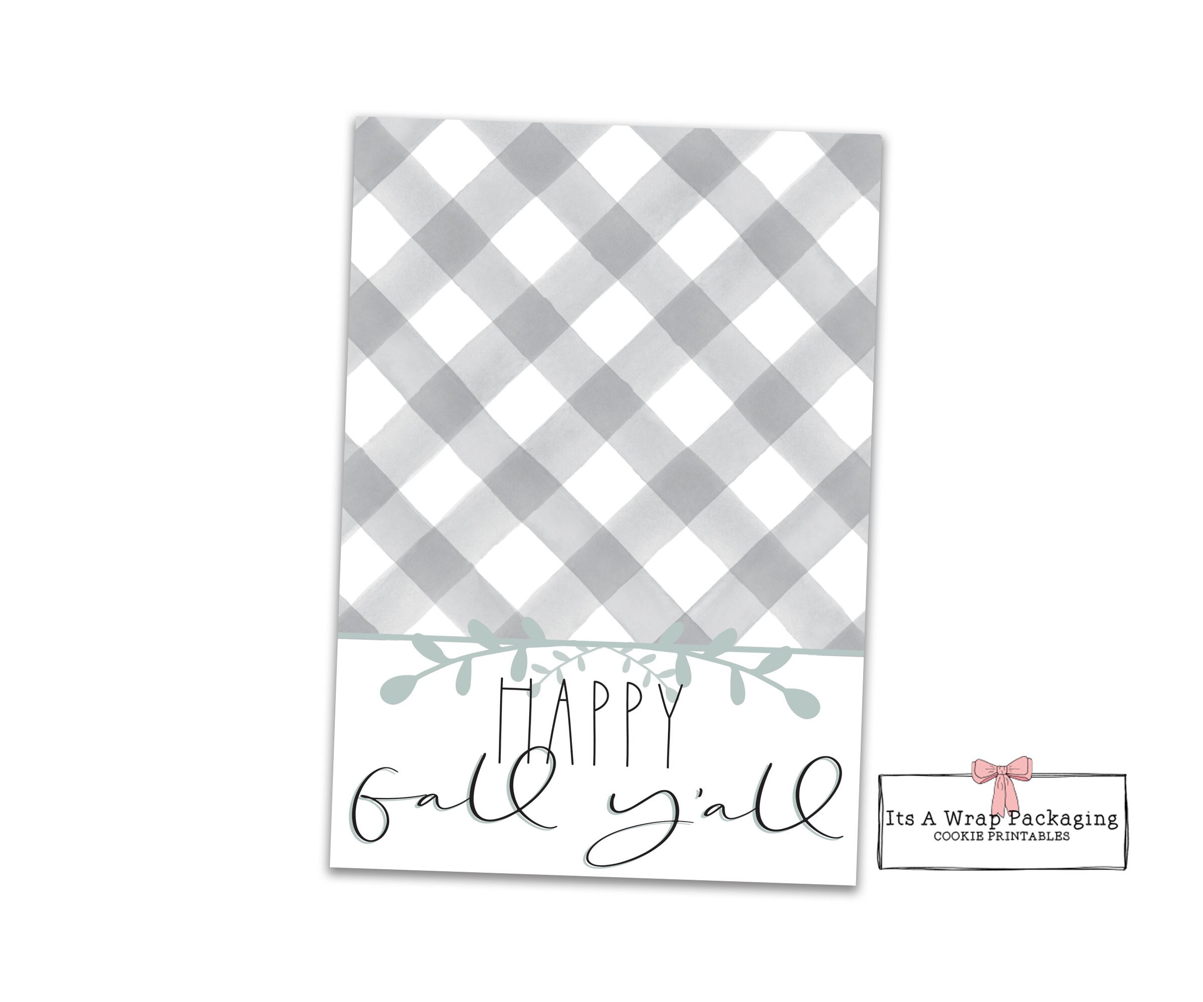 Happy Fall Y'all Printable Mini Cookie Card 3.5 X - Etsy