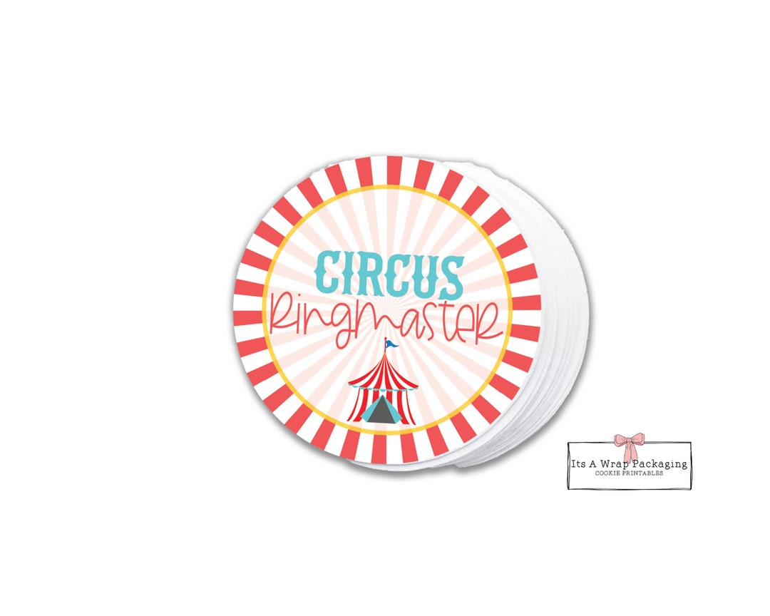 Circus Ringmaster Printable Cookie 2 Tag Animal - Etsy
