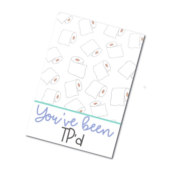 Toilet Paper Printable Mini Cookie Card-3.5 X 5 | Etsy