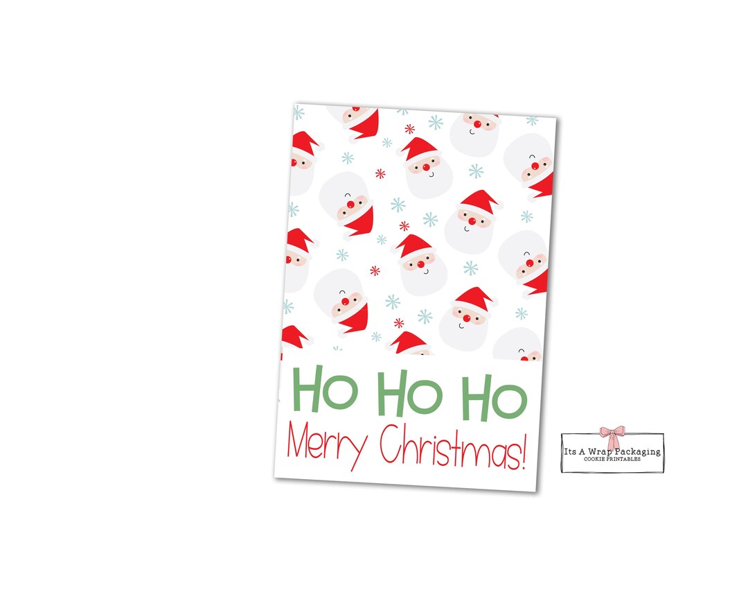 Christmas Printable Mini Cookie Card 3.5 X 5 Christmas Cookie Tags ...