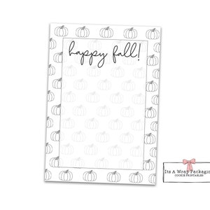 Hello Fall Printable Mini Cookie Card 3.5 X 5 Fall, Latter, Coffee ...
