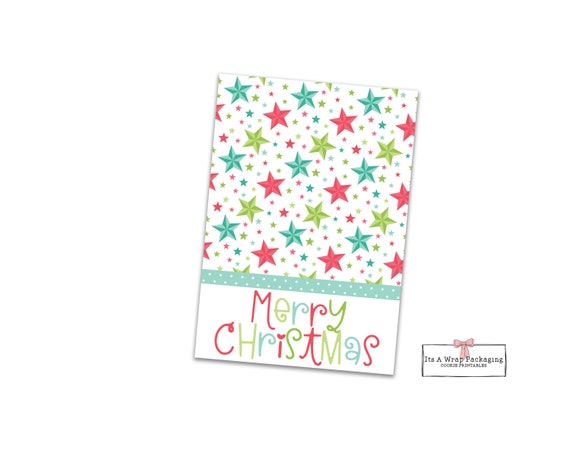 Christmas Printable Mini Cookie Card 3.5 X 5 | Etsy