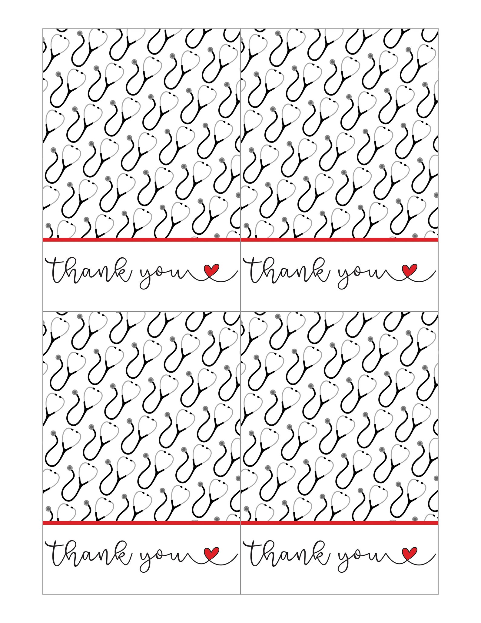 Health Care Thank You Printable Mini Cookie Card 3.5 X 5 - Etsy