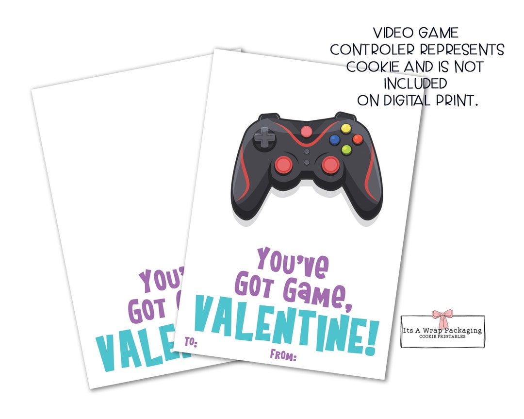 Valentines Printable Mini Cookie Card 3.5" X 5" -you're a Great Catch ...