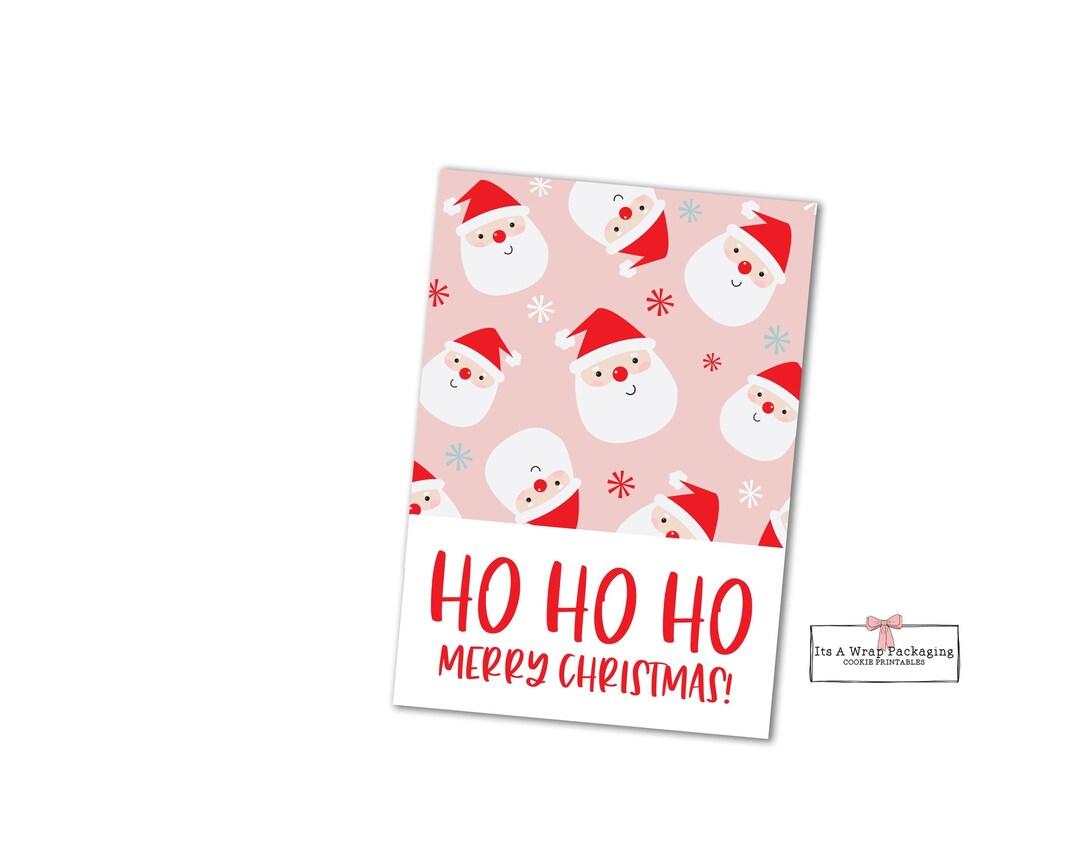 Christmas Printable Mini Cookie Card 3.5" X 5" - Christmas Cookie Tags ...