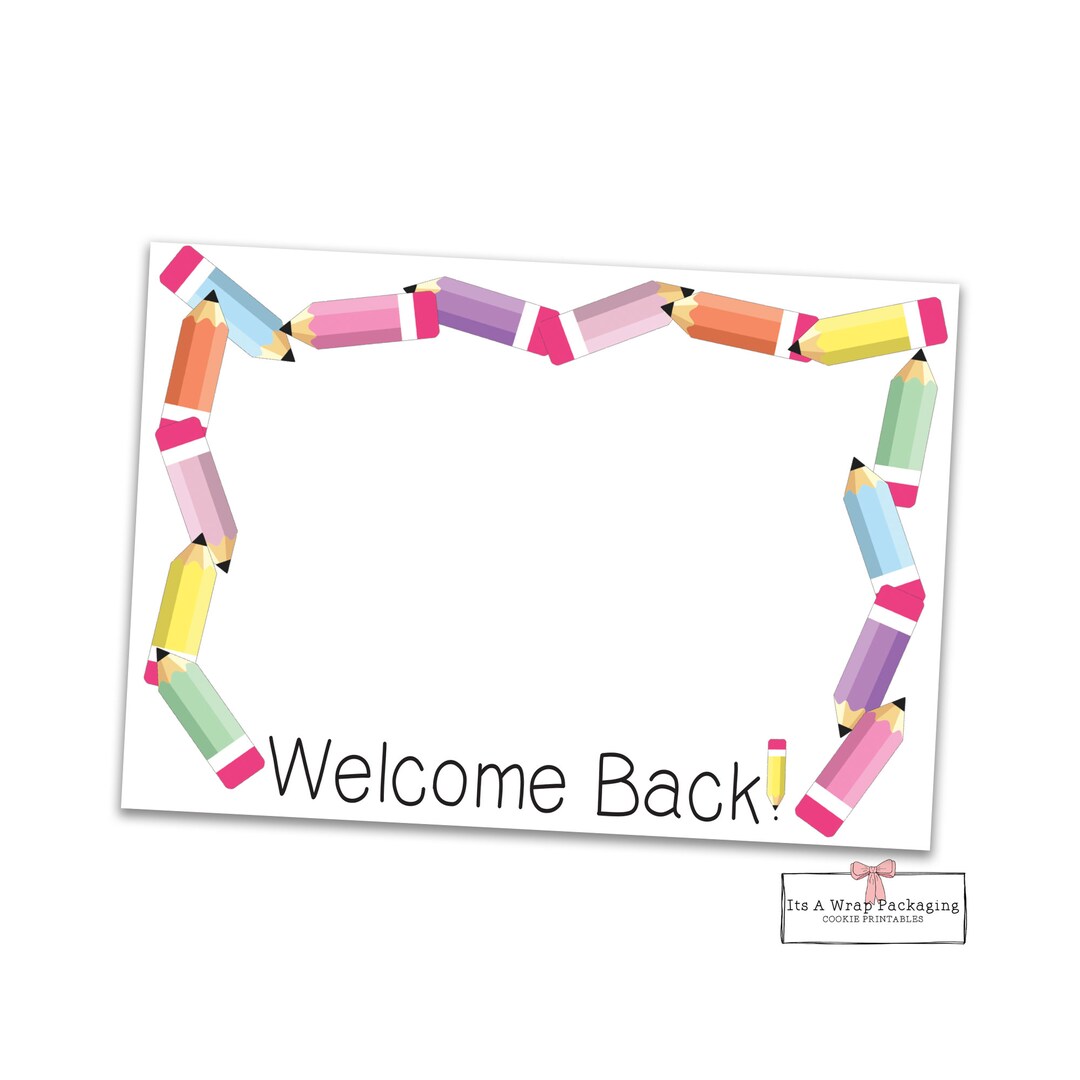 Back Printable Mini Cookie Card 5 X 3.5 School, Teacher, Student ...