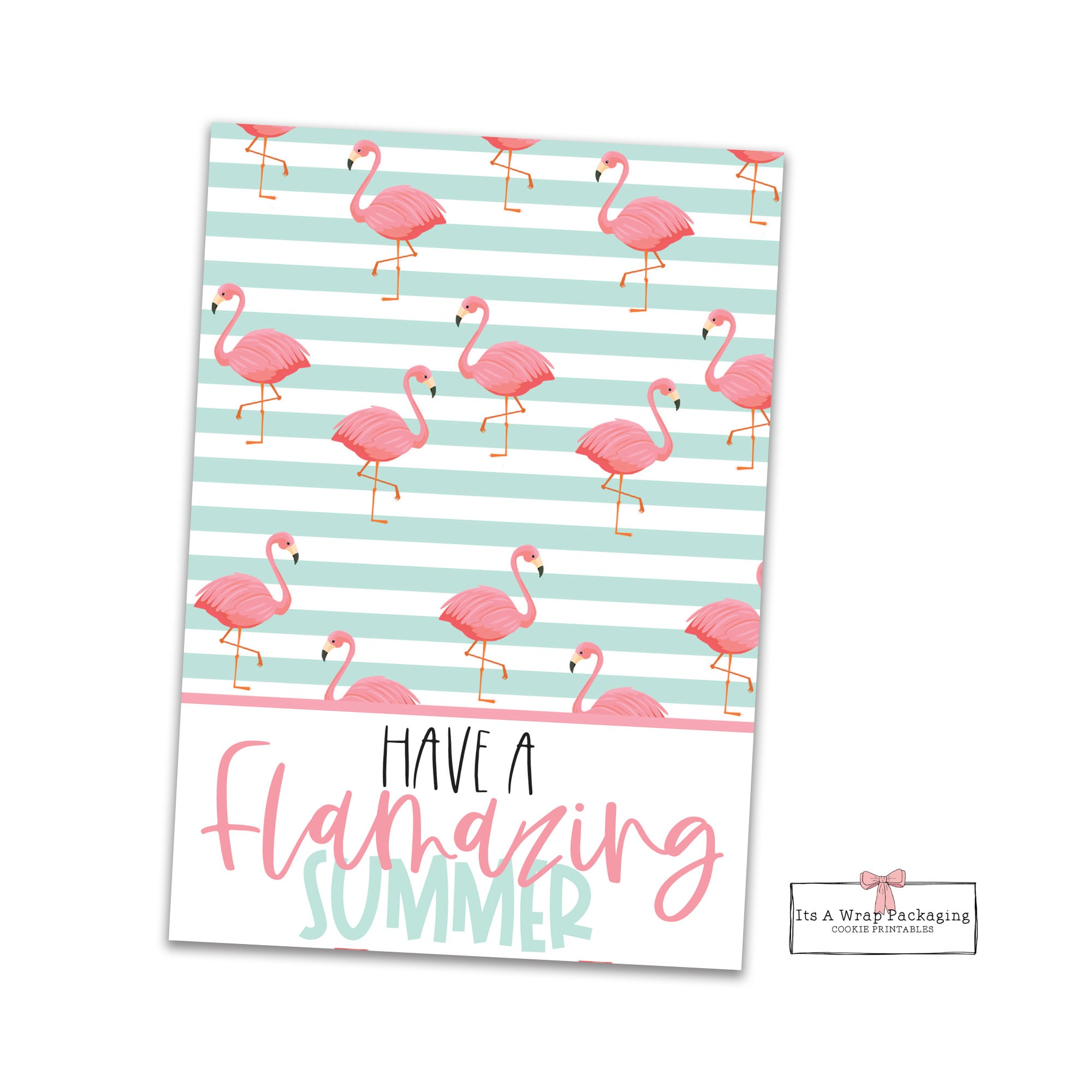 Have a Flamazing Summer Printable Mini Cookie Cards 3.5 X 5 Summer ...
