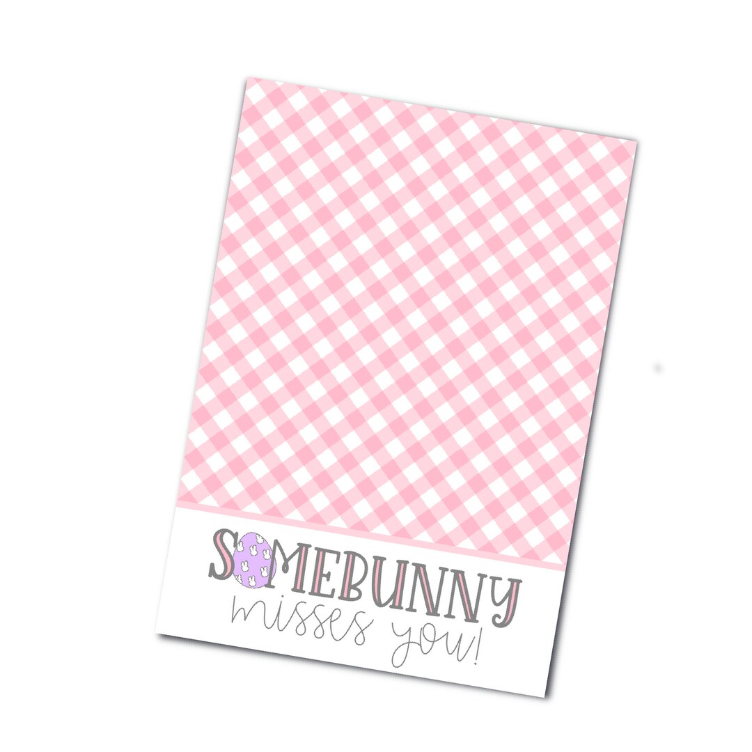 Easter Printable Cookie Card 3.5" X 5 -somebunny Misses You - Etsy