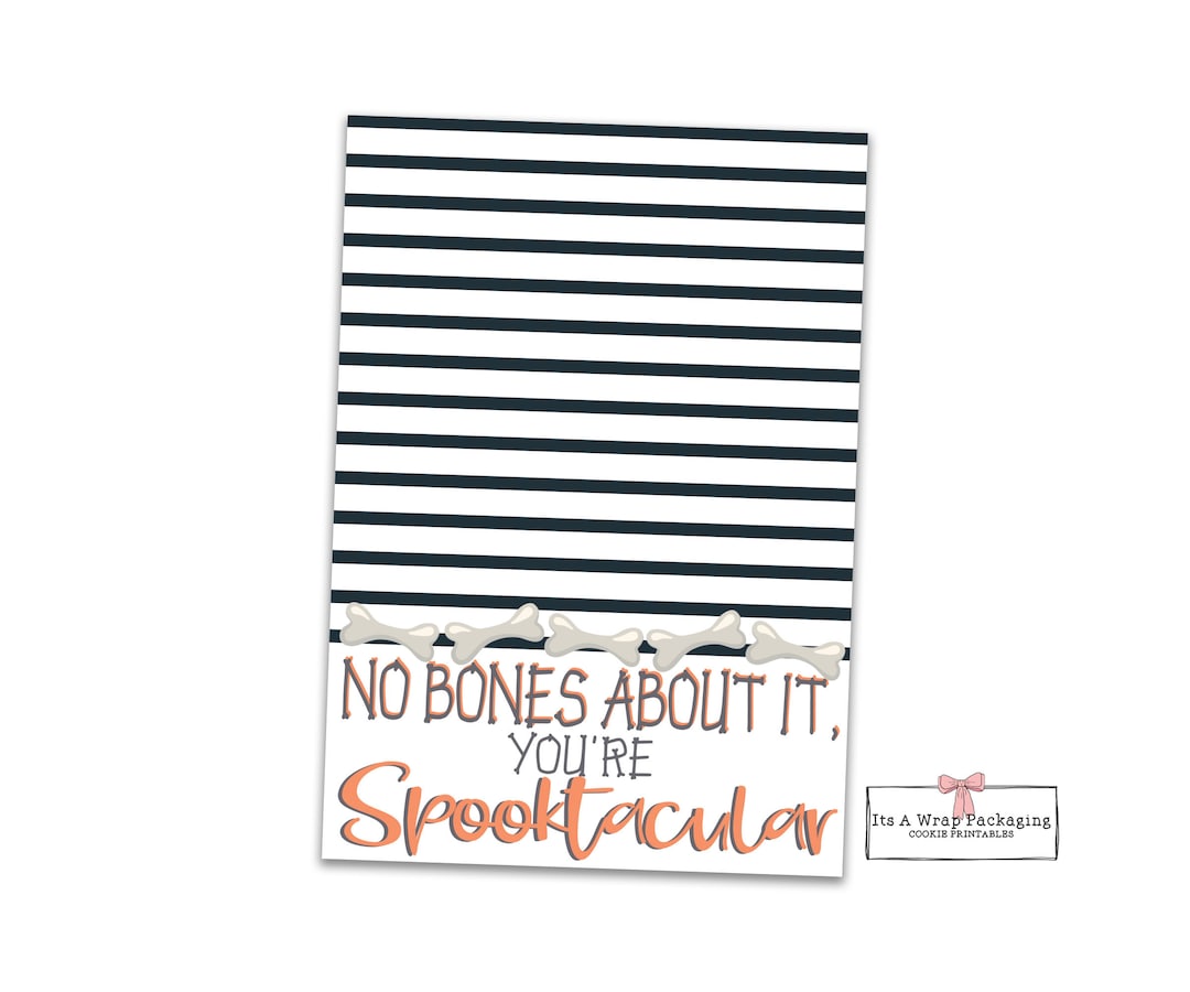 Halloween Printable Mini Cookie Card 3.5" X 5" - You're Spooktacular ...