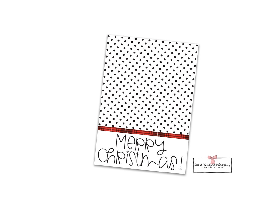 Christmas Printable Mini Cookie Card 3.5 X 5 - Etsy