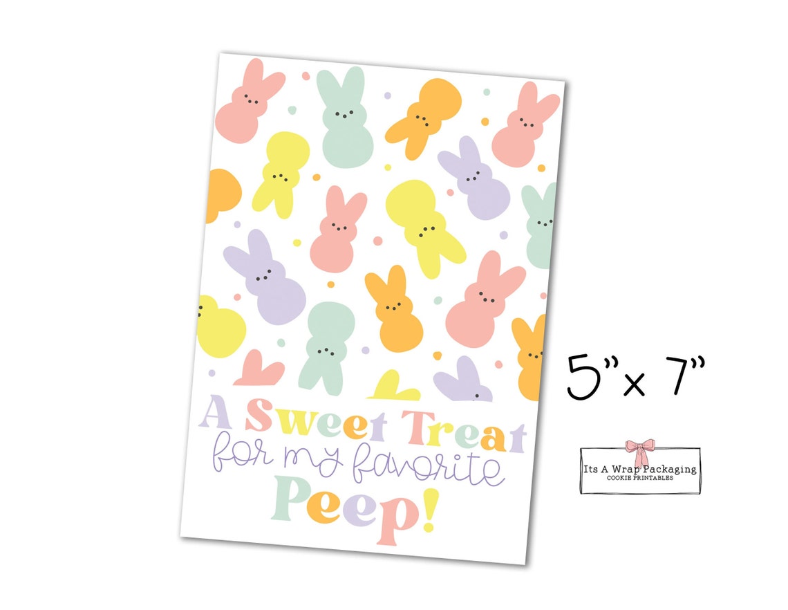 Easter Printable Cookie Card 5 X 7 sweet Treats - Etsy