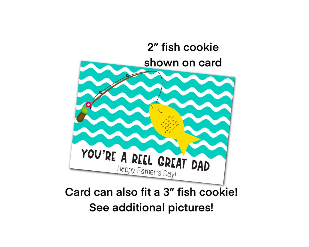 You're A Reel Great Dad- Father's Day Printable Mini Cookie Cards 5" X ...