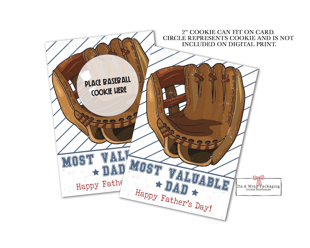 Father's Day Printable Mini Cookie Cards 3.5" X 5"- Most Valuable Dad ...
