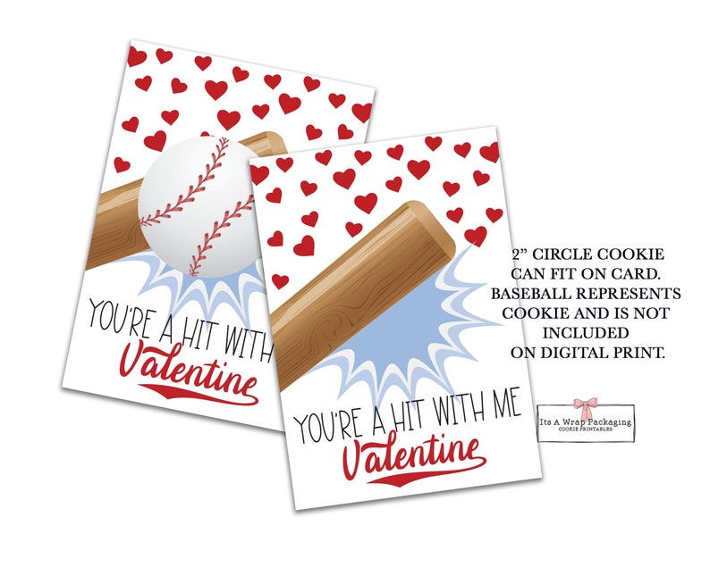 Valentines Printable Mini Cookie Card 3.5 X 5 - Etsy