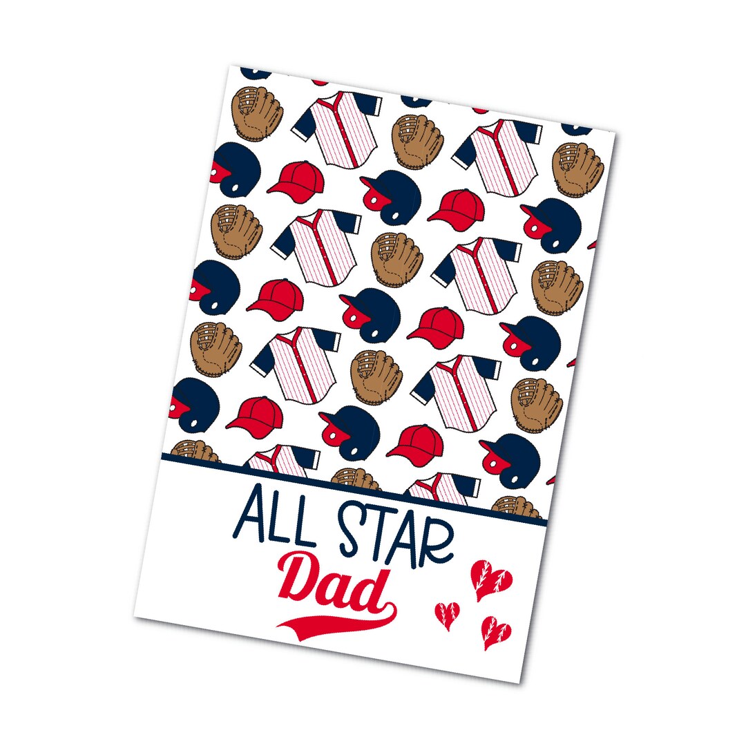 Father's Day Printable Mini Cookie Cards 3.5" X 5"- All Star Dad ...