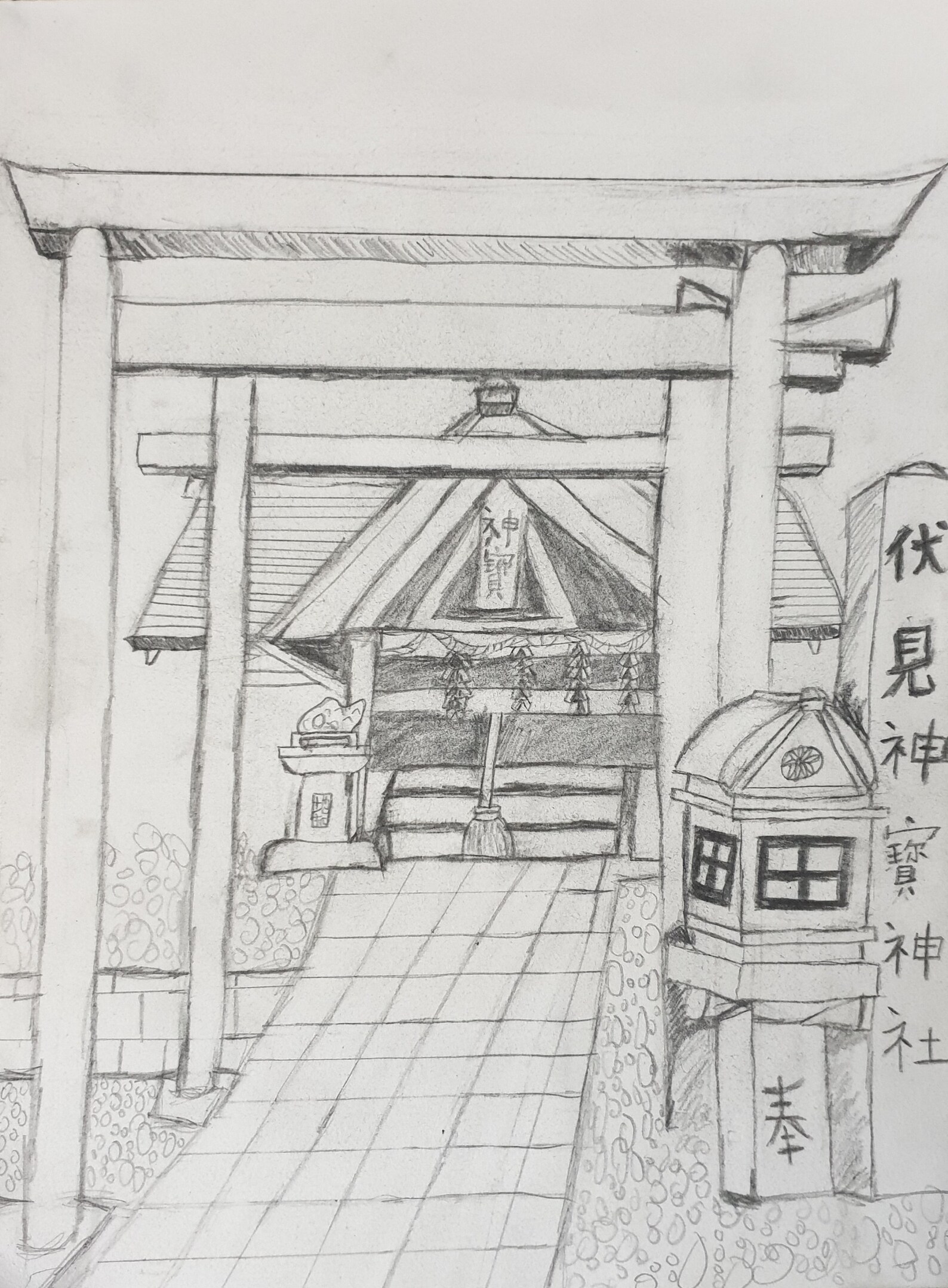 Japanese Temple, Sketch, Art Print, Digital Download - Etsy