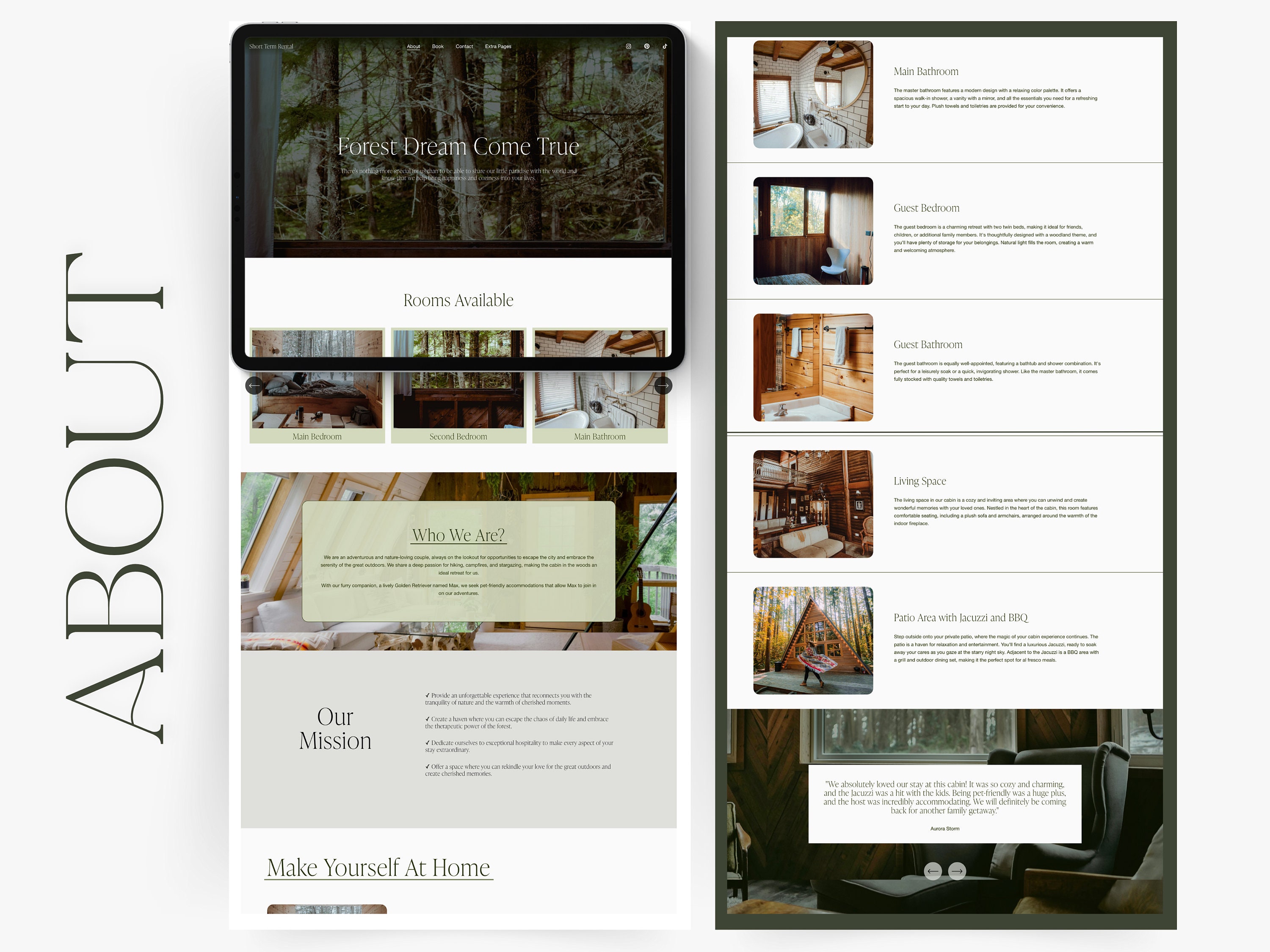 Airbnb Website, Squarespace Website, Short Term Rental Website, VRBO ...