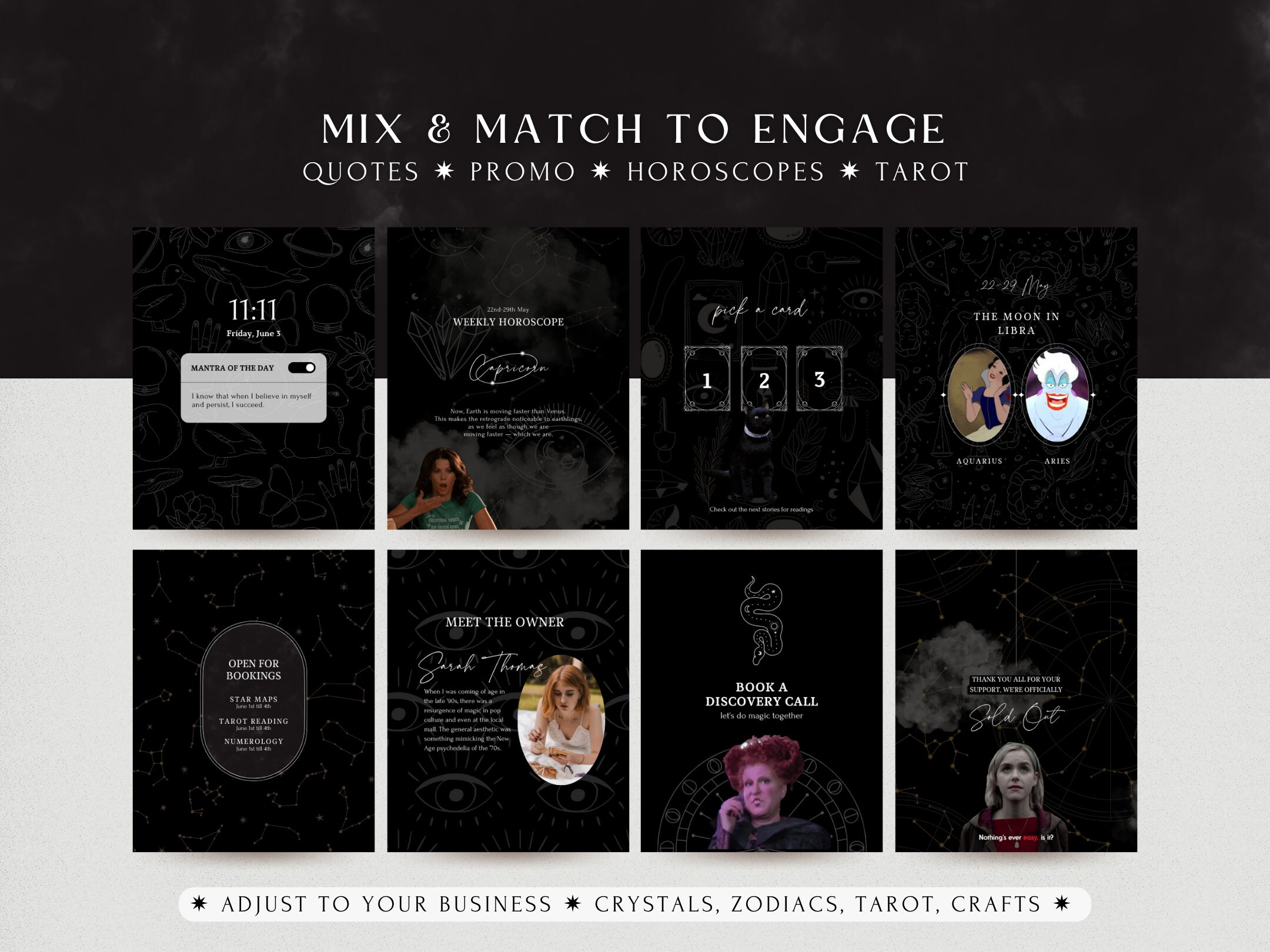 Mystic Instagram, Astrology Template, Spiritual Template, Spiritual ...