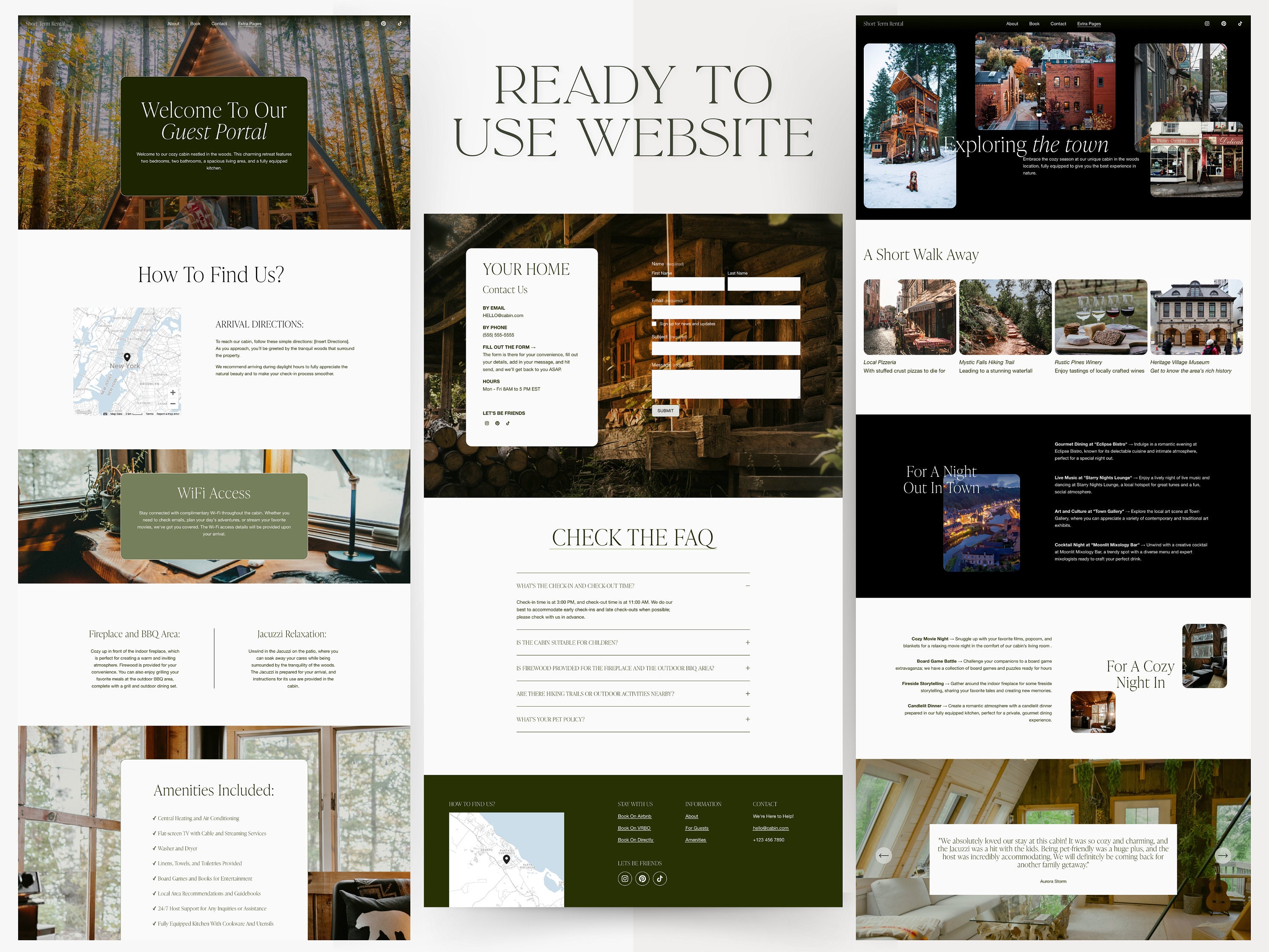Airbnb Website, Squarespace Website, Short Term Rental Website, VRBO ...